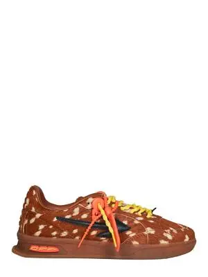 Off-White Brown Printed Calf Hair End Of Play Sneakers - Multicolor