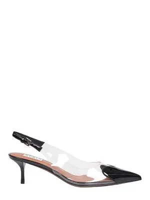 Alaïa Black Pvc And Patent Leather Slingback Pumps - Multicolor