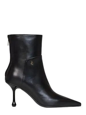 JIMMY CHOO Black Nappa Leather Cycas 80 Ankle Boots - Multicolor