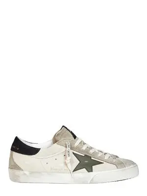 GOLDEN GOOSE Cream Leather Low Top Sneakers - Multicolor