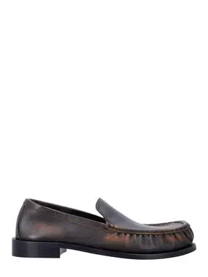 Dries Van Noten Leather Penny Loafer - Brown