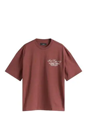Amiri Dreamers Chain Stitch Graphic T-shirt - Brick