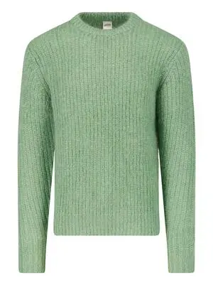 Aspesi Mohair Blend Crewneck Sweater - Green