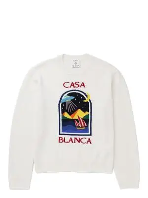 Casablanca Graphic Jacquard Wool Sweater - Abduction
