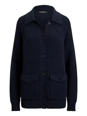 RALPH LAUREN LAUREN RALPH LAUREN Wool-Blend Cable-Knit Button-Up Cardigan With Pockets