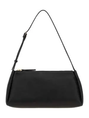 CALVIN KLEIN Calvin Klein Collection Black Leather Shoulder Handbag (23 X 14 X 11 Cm) With Adjustable Strap