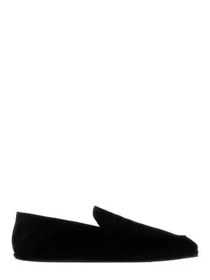 John Lobb Kingston Ii Suede Leather Loafers With Rubber Sole - Black