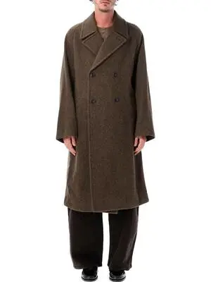 LEMAIRE Double-breasted Wool-blend Overcoat - Verde