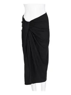 MARANT ETOILE Marant Étoile Black Knot Detailed Midi Skirt