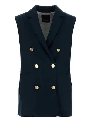 S MAXMARA S Maxmara Sculpted Linen Bird Vest