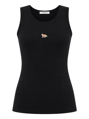 MAISON KITSUNÉ MAISON KITSUNÉ Baby Fox Motif Ribbed Tank Top