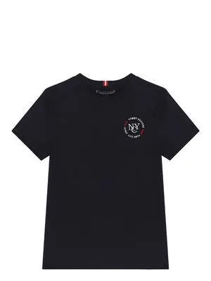 Tommy Hilfiger Boys' "ny" Logo Crewneck T-shirt - Blue