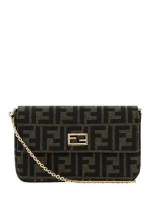 Fendi Baguette Motif Mini Clutch Bag With Chain Strap - Tabacomoro