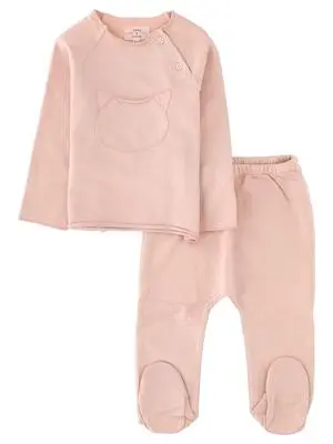 TEDDY & MINOU Mini Cotton Two-piece Suit - White