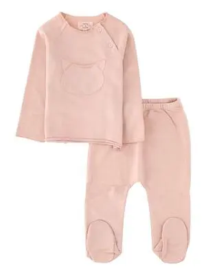 TEDDY & MINOU Mini Cotton Two-piece Suit - White