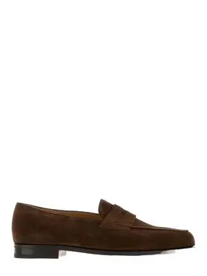 John Lobb Lopez Suede Loafers - Brown