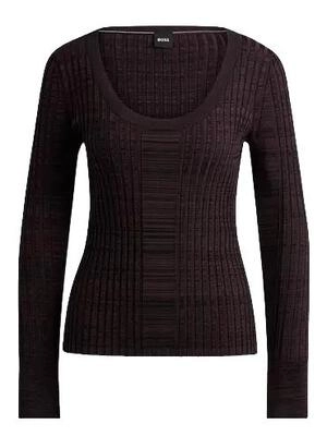 Hugo Boss Firama Scoop-neck Sweater - Black