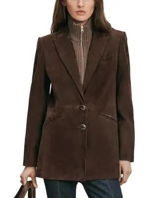 VERONICA BEARD Maci Suede Dickey Jacket