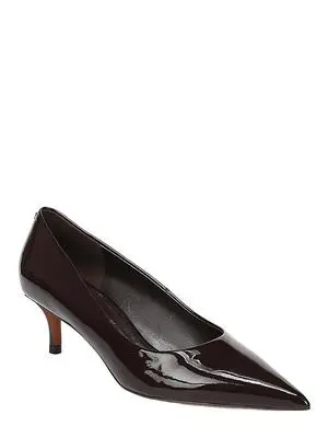 Sam Edelman Summer Pointed Toe Leather Pumps Rich Chocolate