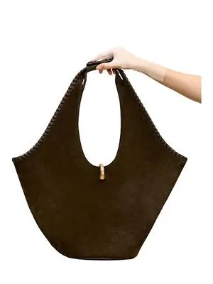 Cult Gaia Nova Suede Tote Bag - Luwak