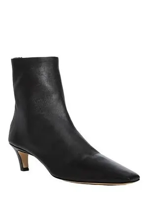 TOTEME Leather Ankle Boots - Bark