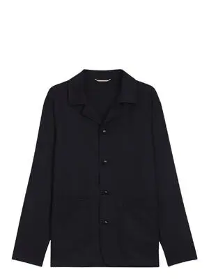 Hugo Boss Loose Wool Shirt Jacket - Black