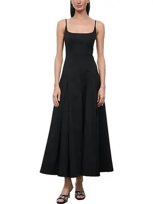 Staud Jill Sleeveless Maxi Dress - Black