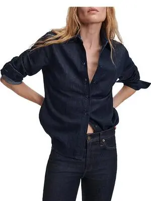 Rag & Bone Dayton Button Front Shirt - Darkrinse