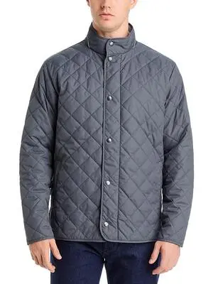 Peter Millar Suffolk Stand Collar Quilted Coat - Iron
