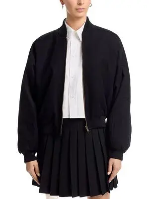 MAISON MARGIELA Zip Front Cotton Jacket - Black