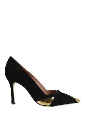 MALONE SOULIERS 100mm Contrasting-panel Pumps - Black