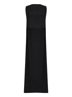 JIL SANDER Jil Sander Women Black Virgin Wool Asymmetric Top