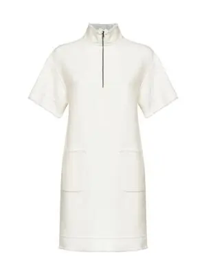MAX MARA MAX MARA White Virgin Wool Mini Dress