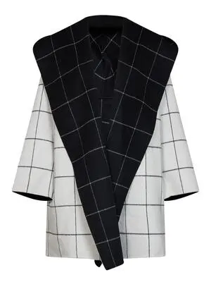 TOTEME Double Hooded Coat With Check Pattern - Multicolor