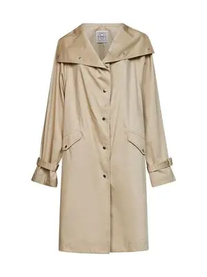 TOTEME Oversized Cotton Trench Coat Multicolor