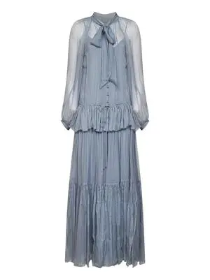 Chloé Silk Muslin Fluid Maxi Dress - Multicolor
