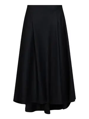 AMI Paris Wool A-line Maxi Skirt - Multicolor