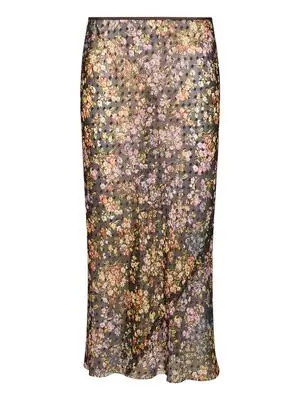 Dries Van Noten Auber Floral-print Jacquard Midi Skirt - Multicolor