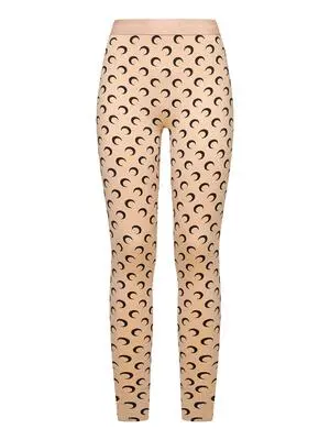 MARINE SERRE Crescent Moon Lycra Leggings - Multicolor