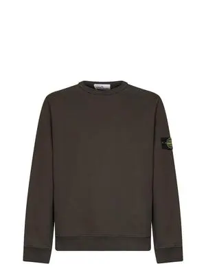 Stone Island Stone Island Men Coal Grey Organic Stretch Cotton Crewneck Sweatshirt Multicolor