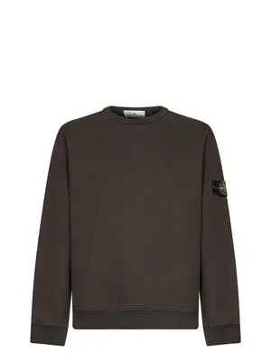 Stone Island Stone Island Men Coal Grey Organic Stretch Cotton Crewneck Sweatshirt Multicolor