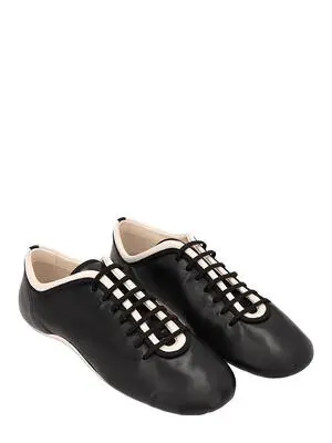 Dries Van Noten Ballerina Leather Sneakers Black