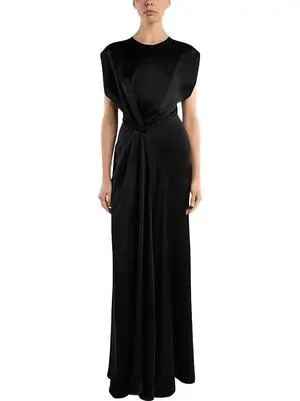 Victoria Beckham Aria Draped Gown - Black