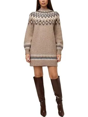 Fifteen Twenty Vera Jacquard Sweater Dress - Multi