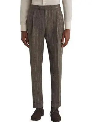REISS Miramare Trousers - Brown