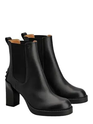 TOD'S Leather Chelsea Boots - Black