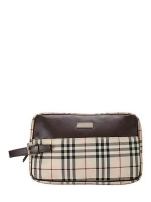 Burberry House Check Toiletry Pouch - Brown