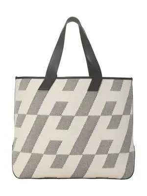 HERMÈS Black Cabas H En Biais Tote 40