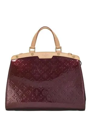LOUIS VUITTON Griotte Monogram Vernis Brea Satchel - Red