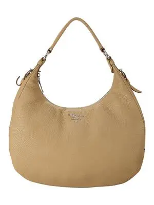 Prada Vitello Daino Hobo Bag - Beige